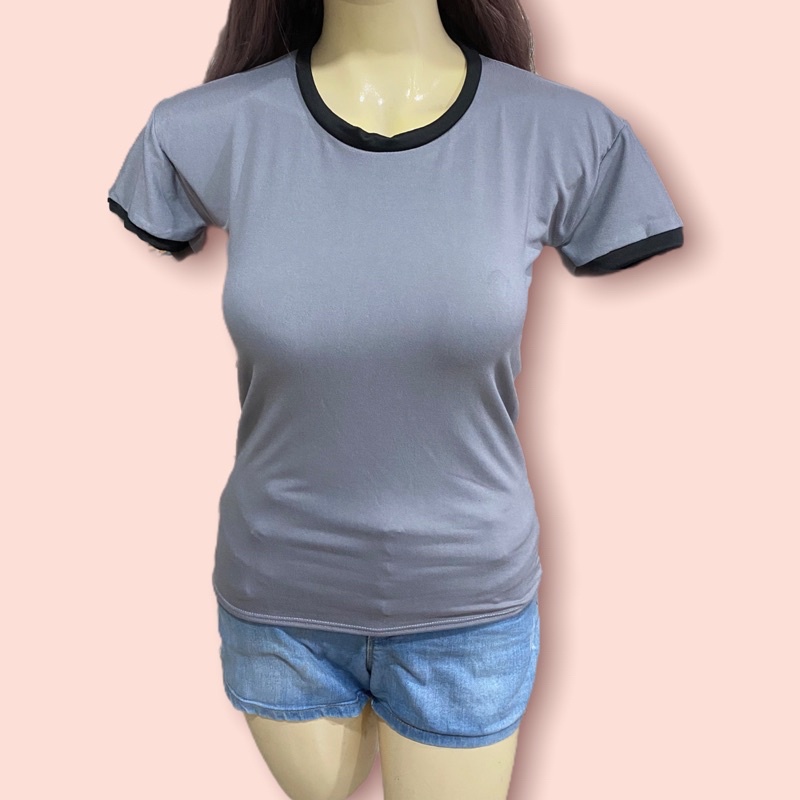 Plain Ringer Tees ( FIT UP to MEDIUM) | Shopee Philippines
