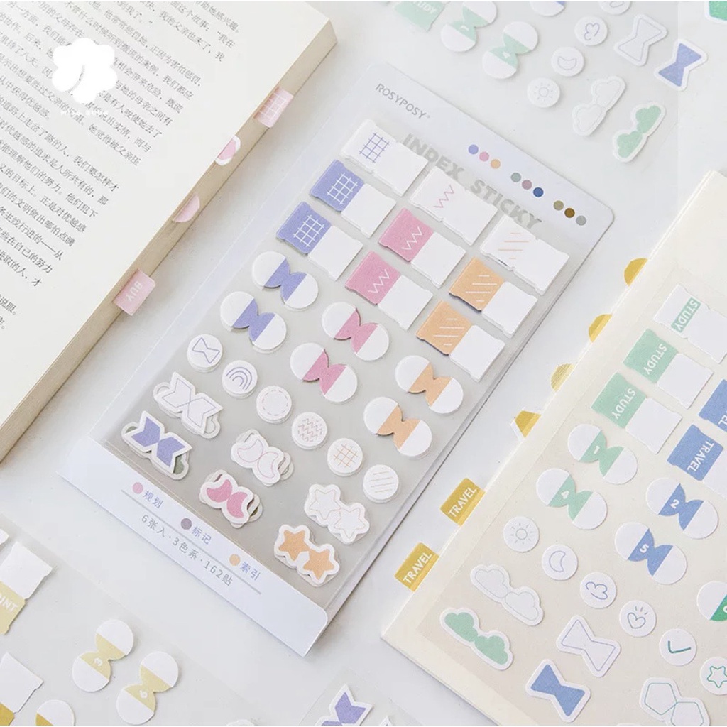 162pcs Message Memo Index Sticker Small Fresh Memo Index Label ...