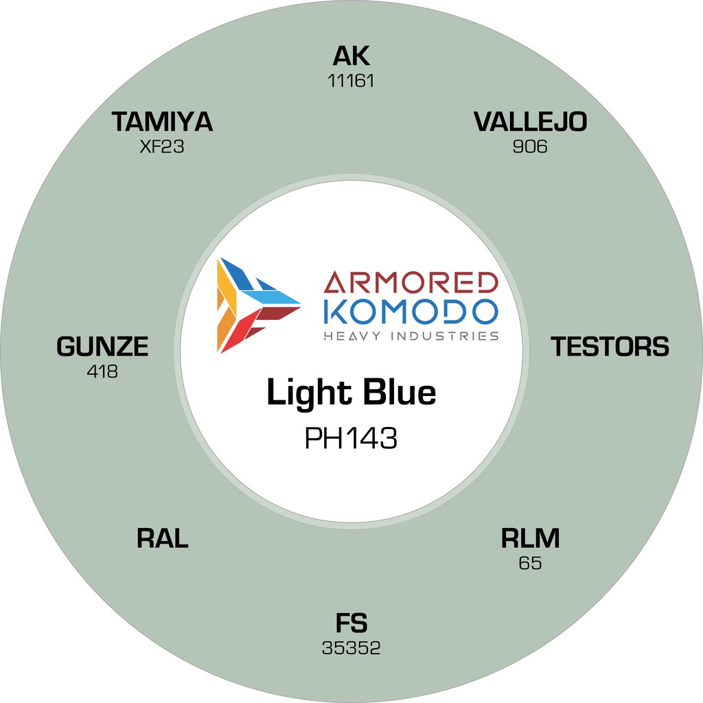 Light Blue PH143 Waterbased Acrylics 30ml Armored Komodo | Shopee ...