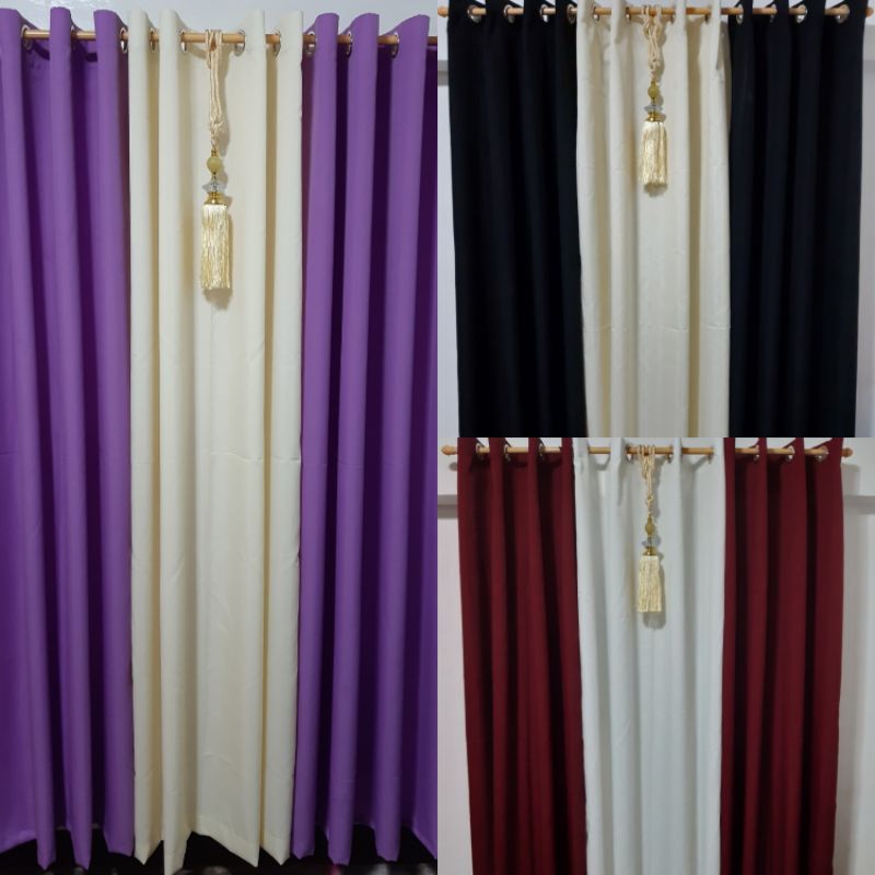 Us Katrina Fabric Ring Curtain 6ft 7ft 8ft New Home Decoration for ...