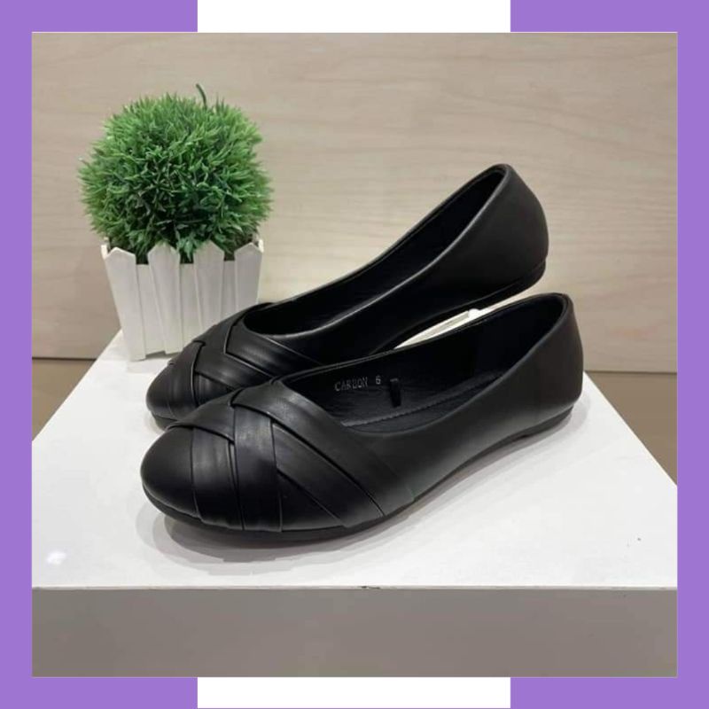 SOLEMATE Women's Flat Pumps( Carbon) | Shopee Philippines