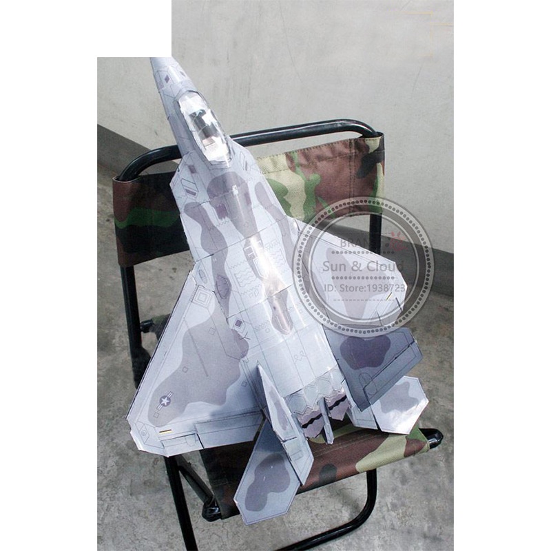 1:33 American F-22 Raptor fighter paper model aircraft paper model ...