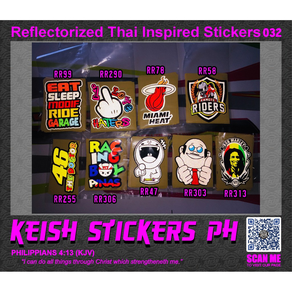 Thai Inspired Reflectorized Sticker 032 | Shopee Philippines