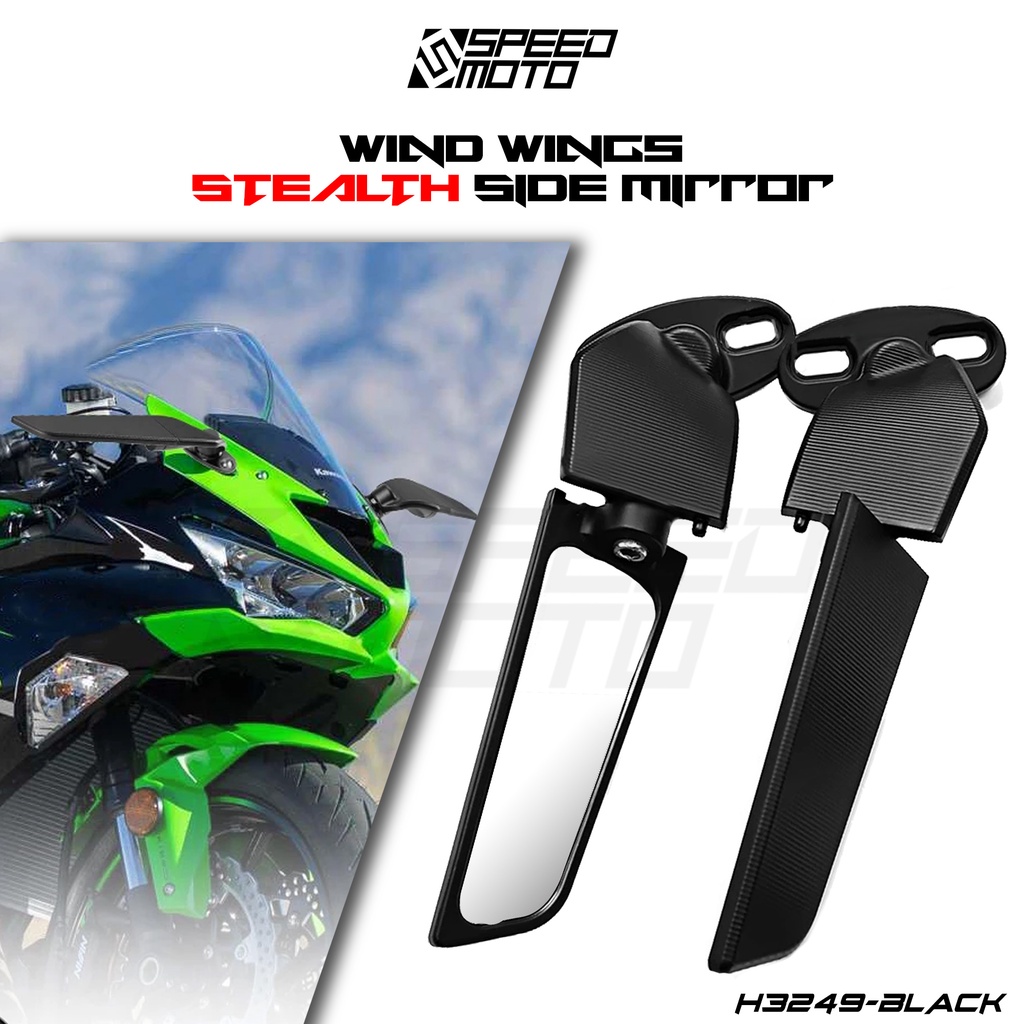 MOKOTO UNIVERSAL WINGLET ALLOY NINJA STEALTH MIRROR H3249 / L3248 WIND ...