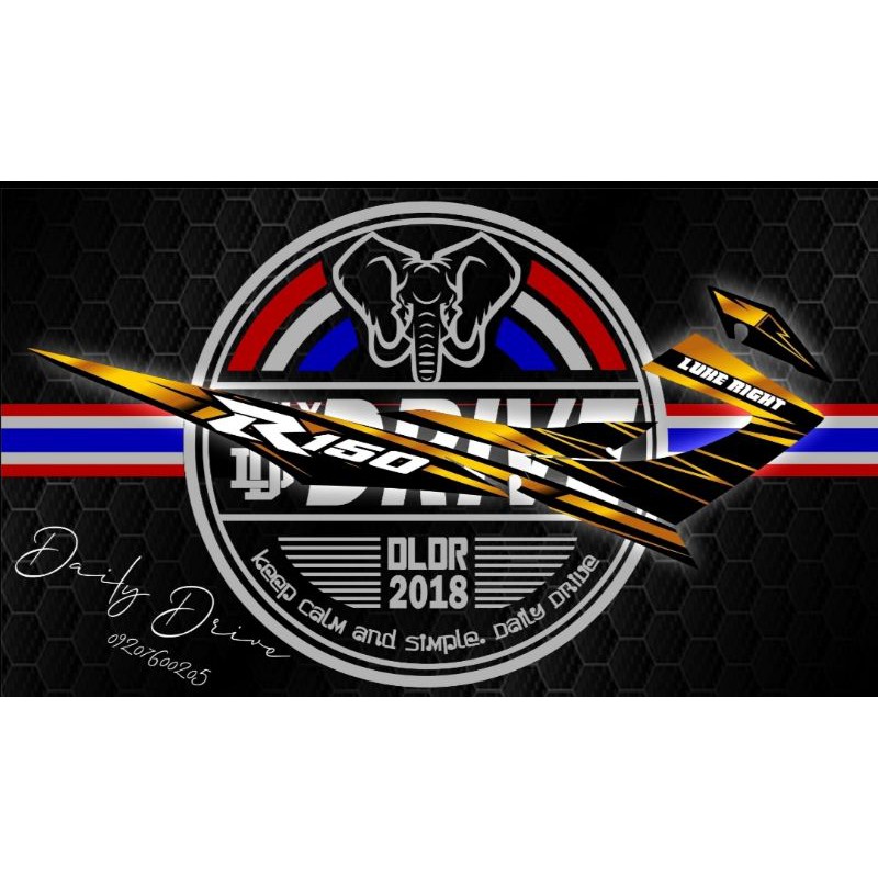 Raider 150 reborn decals (Gold) | Shopee Philippines