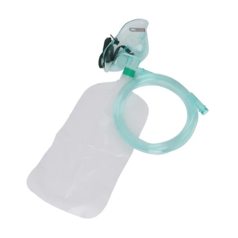 Medical Non Rebreather Oxygen Mask Adult, Pedia with reservoir bag and ...
