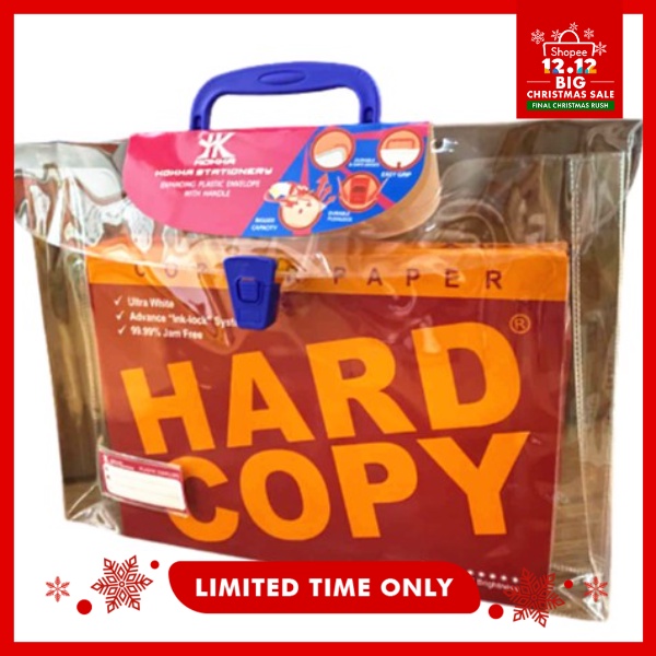 HOKKA Expandable Transparent Envelope with Handle and Push Lock (38cm ...