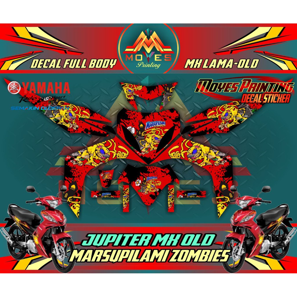 Sticker Mx Old Fullbody Decal Sticker Mx Old Motorcycle Sticker Jombie ...