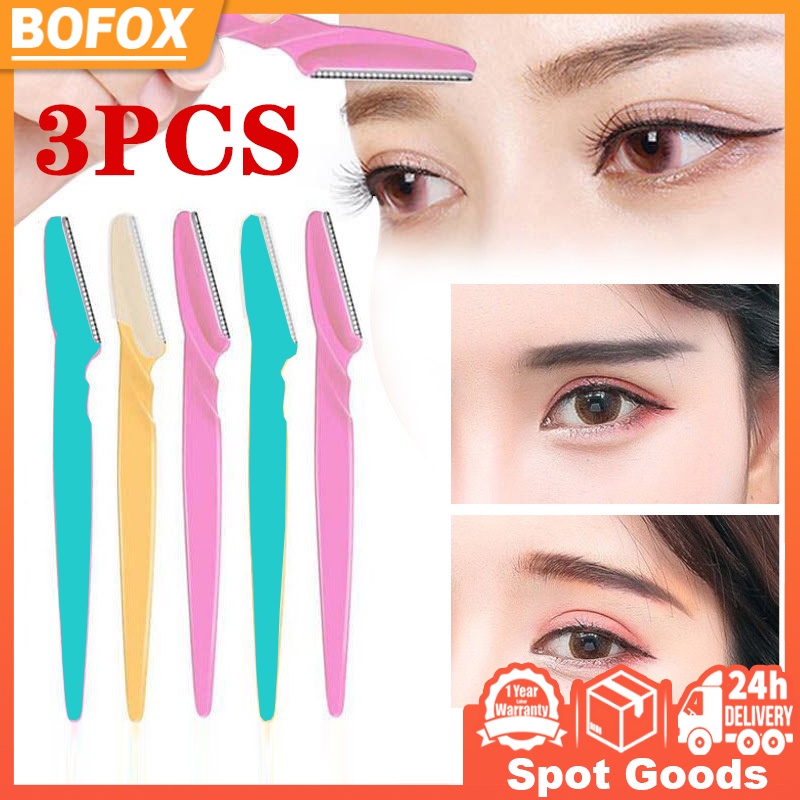 3Pcs Eyebrow Razor Portable Eyebrow Trimmer Women Face Razor Hair ...