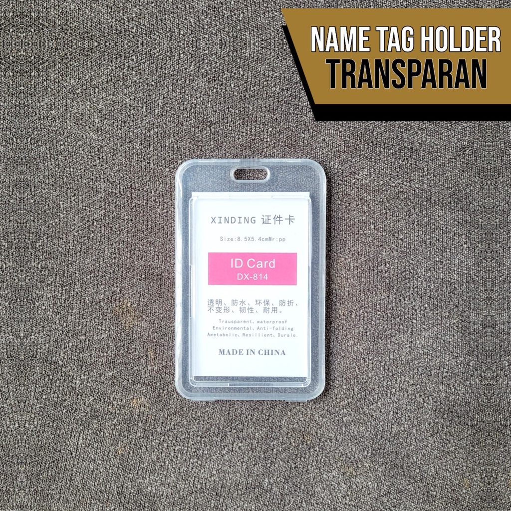 2 Sides Transparent Full Cover Name Tag ID Card Holder | Shopee Philippines