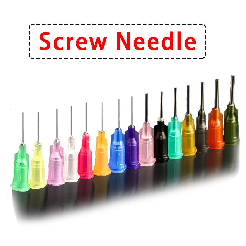 KUAIQU 10pcs Screw Needle Nozzle Plastic Steel Extra Fine Dispensing ...