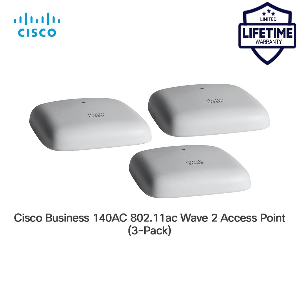 Cisco Business 140AC 802.11ac Wave 2 Access Point (3-Pack) (3-CBW140AC ...