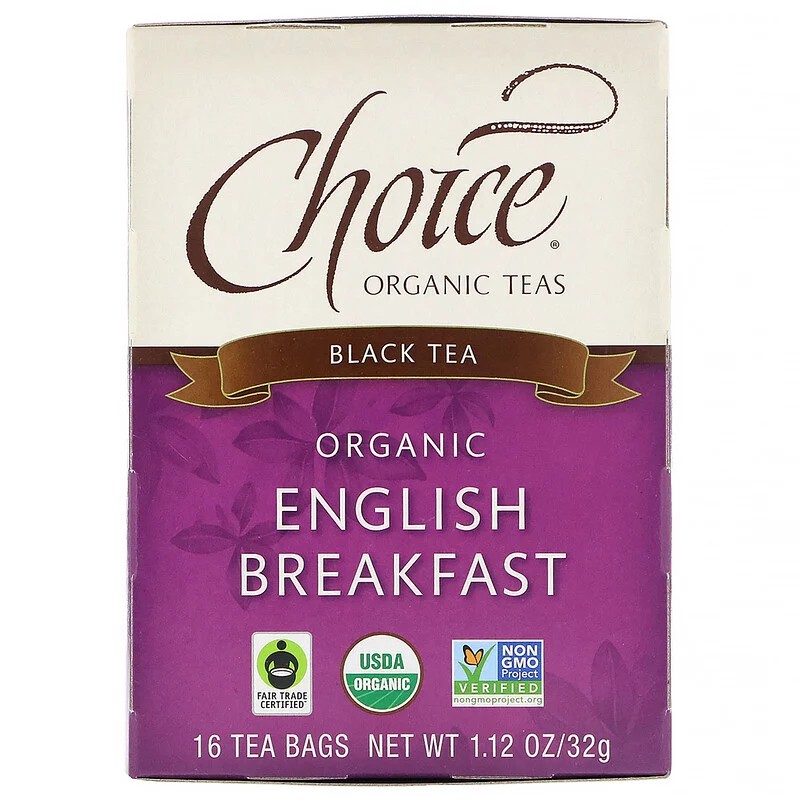 Choice Organic Teas, Organic English Breakfast, 16 Tea Bags, 1.12 oz ...