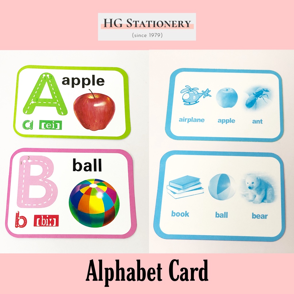 (Alphabet/Number) Kids Learning Card Flash Cards Educational ...