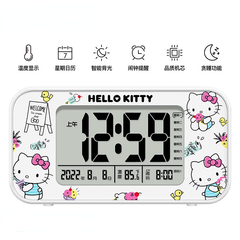 Cartoon Kitty Cinnamoroll Melody Xo Penguin Digital Alarm Clock ...