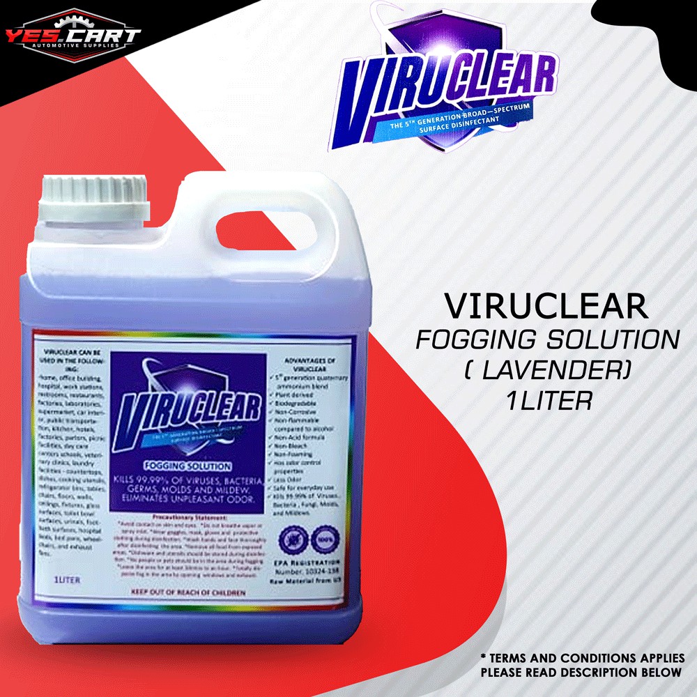 VIRUCLEAR FOGGING SOLUTION LAVENDER 1 LITER | Shopee Philippines