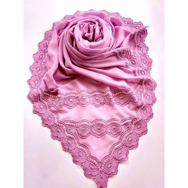 Swarovski embroidered rectangular Hijab (fan model) | Shopee Philippines