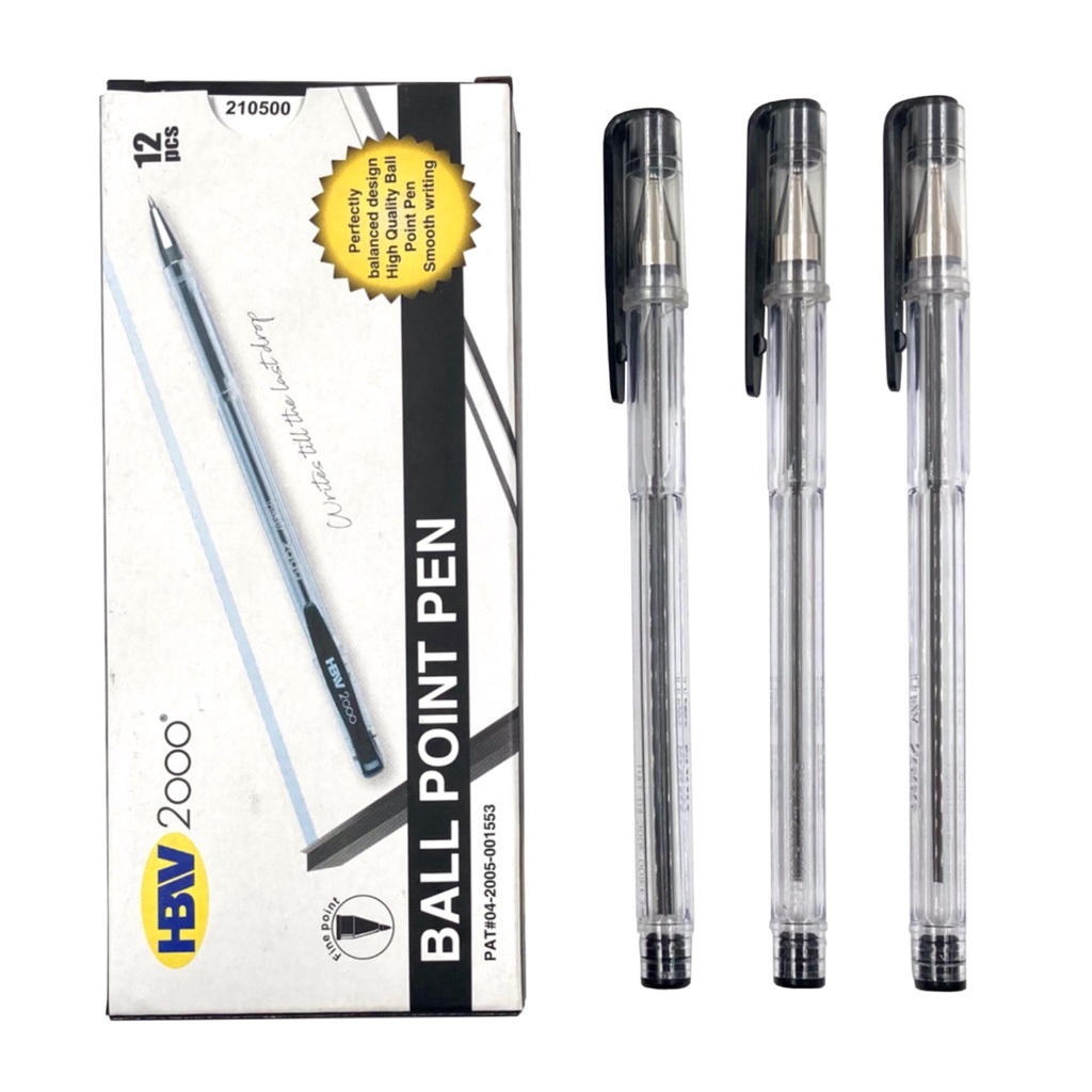 HBW2000 HBW Ballpen Ball pen (12pcs) Ball Point Pen Blue Red Black Ink ...