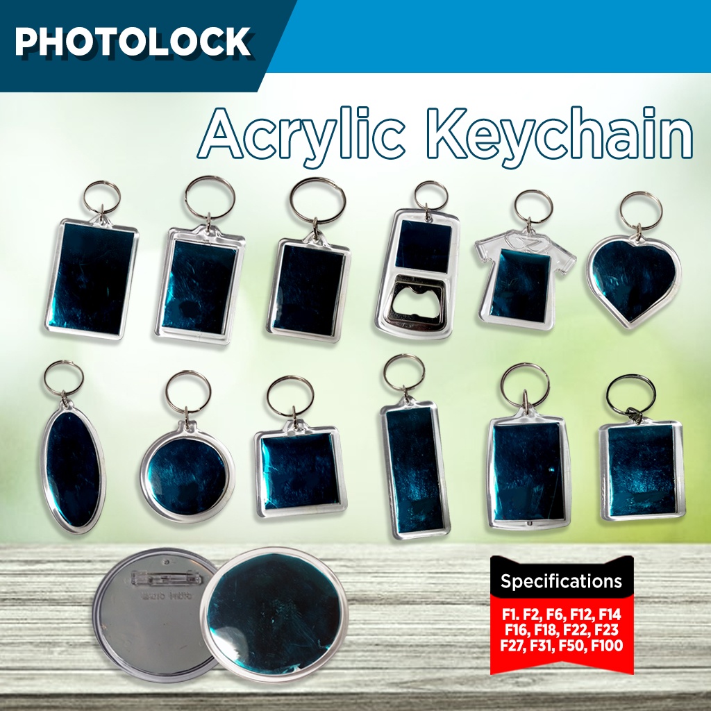 (100 pcs) Photo Insert Acrylic Keychain || Openable Double-Sided ...