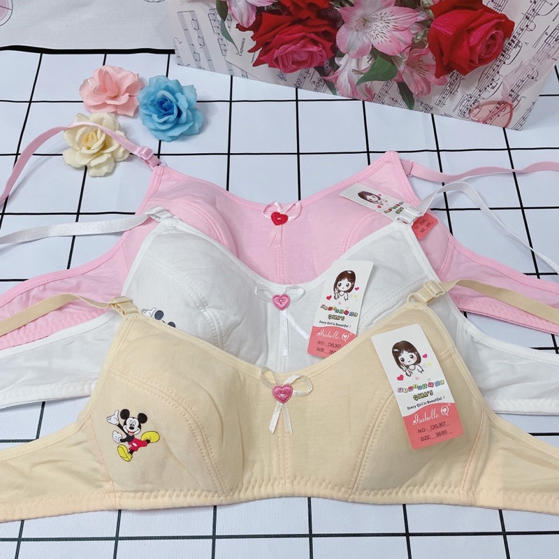 Girl's Angel Baby Bra (3 pieces) Mickey Mouse design 8~12years old ...