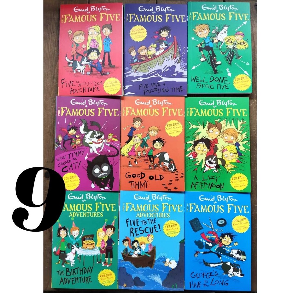 Enid Blyton The Famous Five Adventures Collection (9 softcover books ...