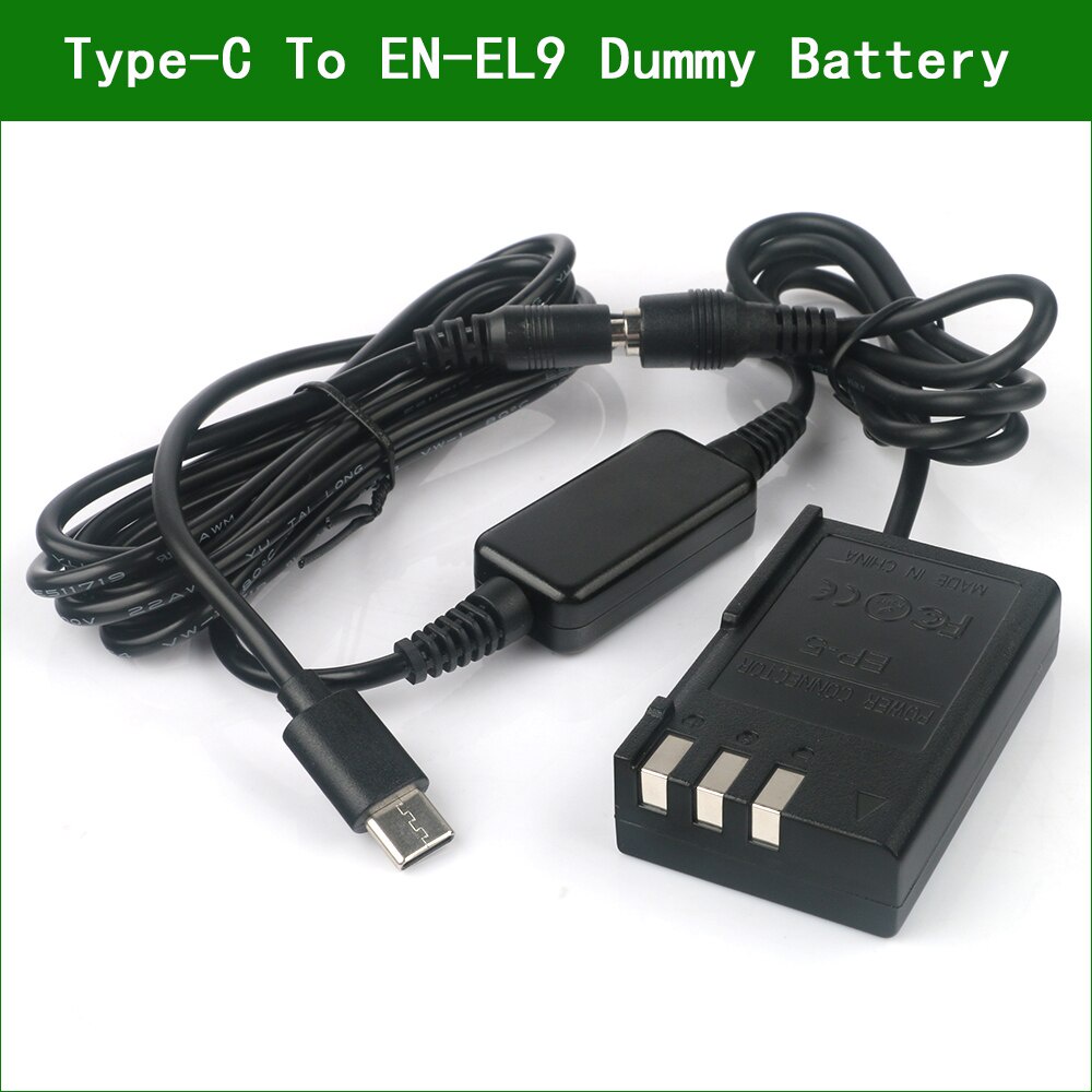 EP-5 USB Type-C EN-EL9 ENEL9 EN EL9 Dummy Battery Power Adapter DC ...