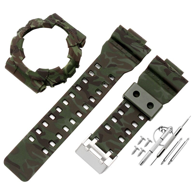 YIFILM Casio Strap Rubber Watch Accessories For G-SHOCK Case Strap GA ...