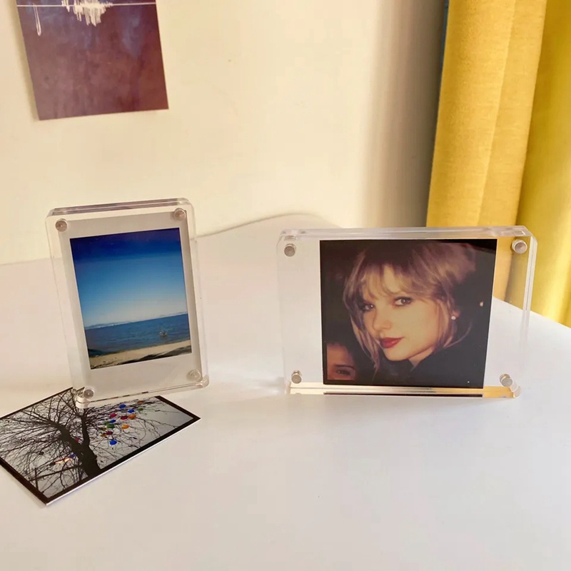 Simple Transparent Photo Frame Acrylic Display Stand Desktop Decoration ...