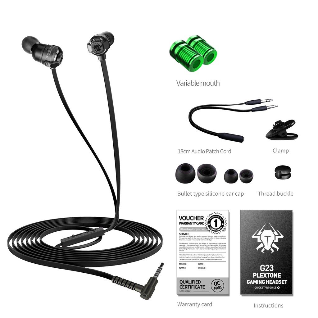 Plextone G23ⅠEarphone Gaming Earbuds E-Sports Metal,Dual-Mode Gaming ...