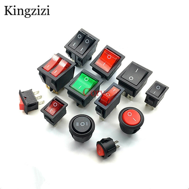 5pcs SPST 2/3/4/6PIN ON/OFF Round/Square Boat Rocker Switch Power ...