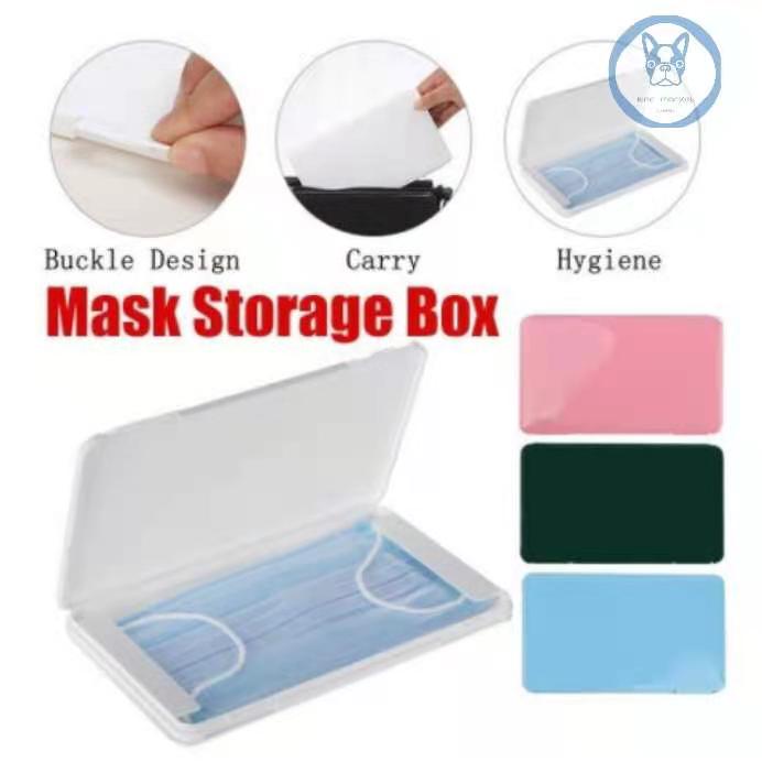 KM Portable Face Mask Storage Case Dustproof Carry Box Masks Container ...