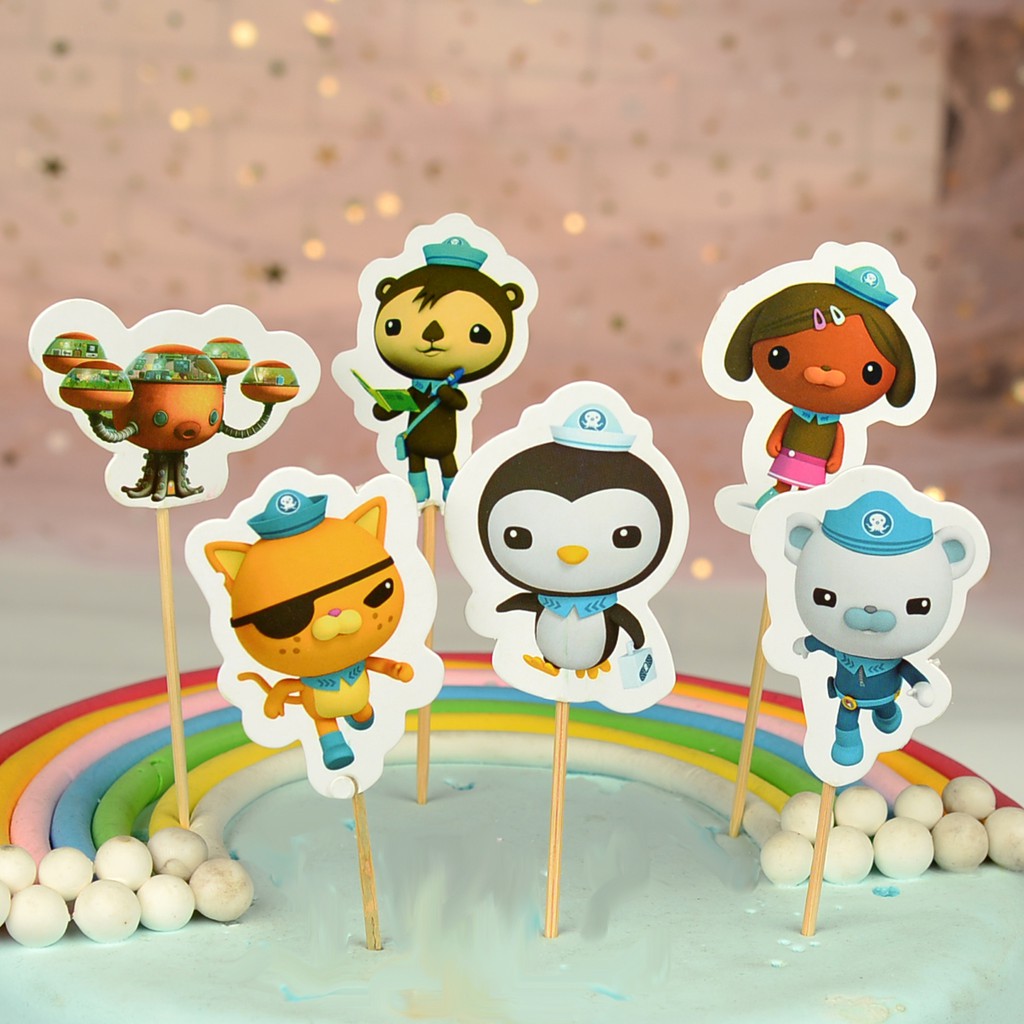 24pcs The Octonauts Cupcake Topper happy Birthday Party Kids Favorite ...