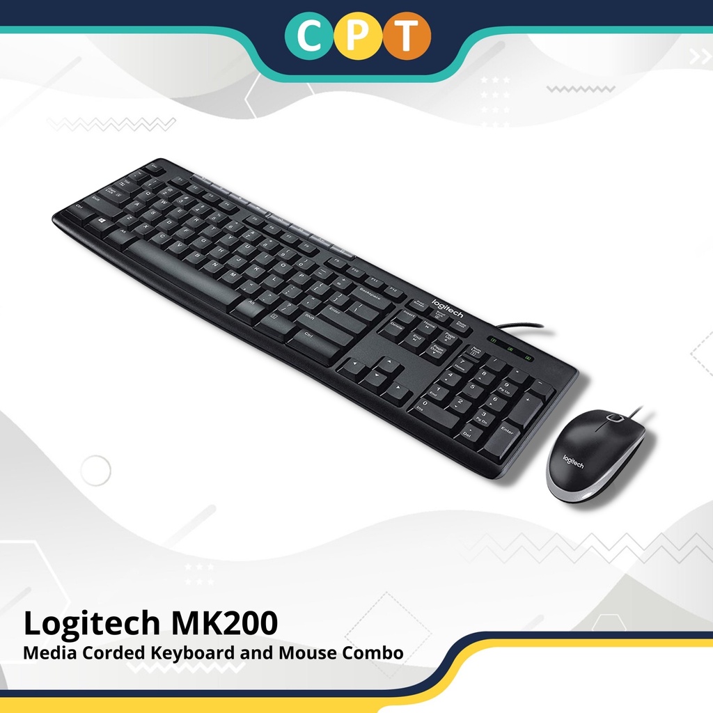 Logitech MK200 Media Corded Keyboard and Mouse Combo | Shopee Philippines