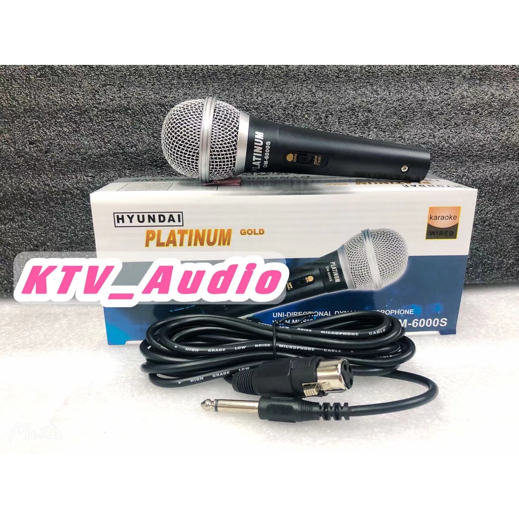 Hyundai Platinum Gold DM-6000S Dynamic Microphone (tested before ship ...