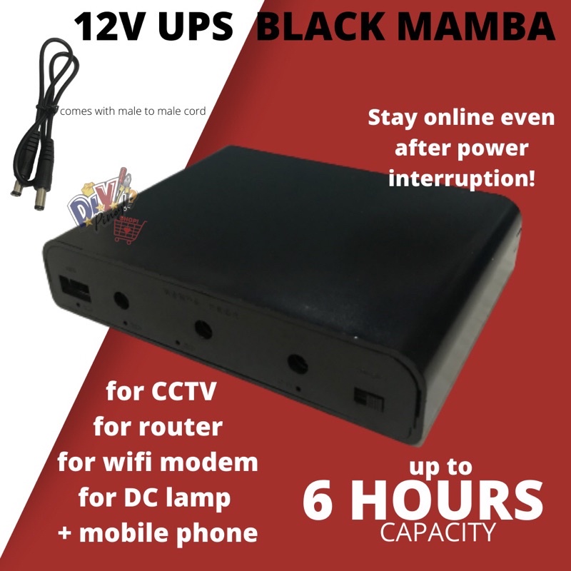 12V UPS 12000-15000MAH FOR WIFI/ROUTER/MODEM (Globe, Converge, PLDT and ...