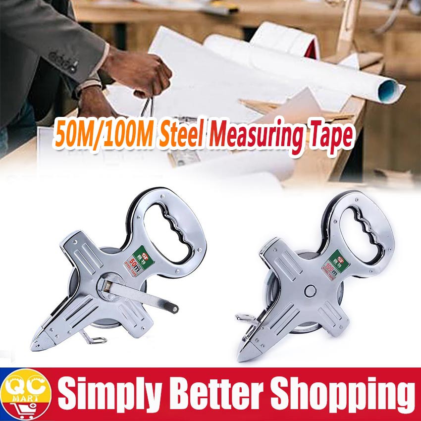Steel Measuring Tape 100M/50M Portable Stainless Steel Shelf Ruler ...