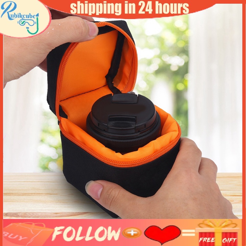 [High Quality] Padded Thick Camera Lens Bag Shockproof Protective Pouch ...