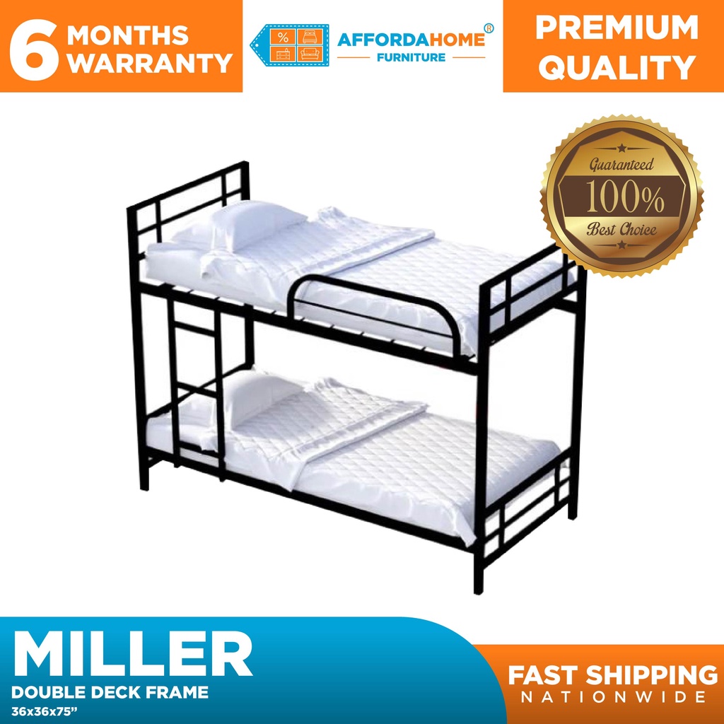 AF Home Miller Metal Double Deck Bed 36x36x75 | Shopee Philippines