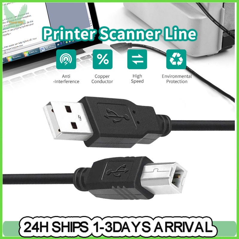 Printer Cable USB Type A Male to B Male Cable Cord Printer Scanner ...