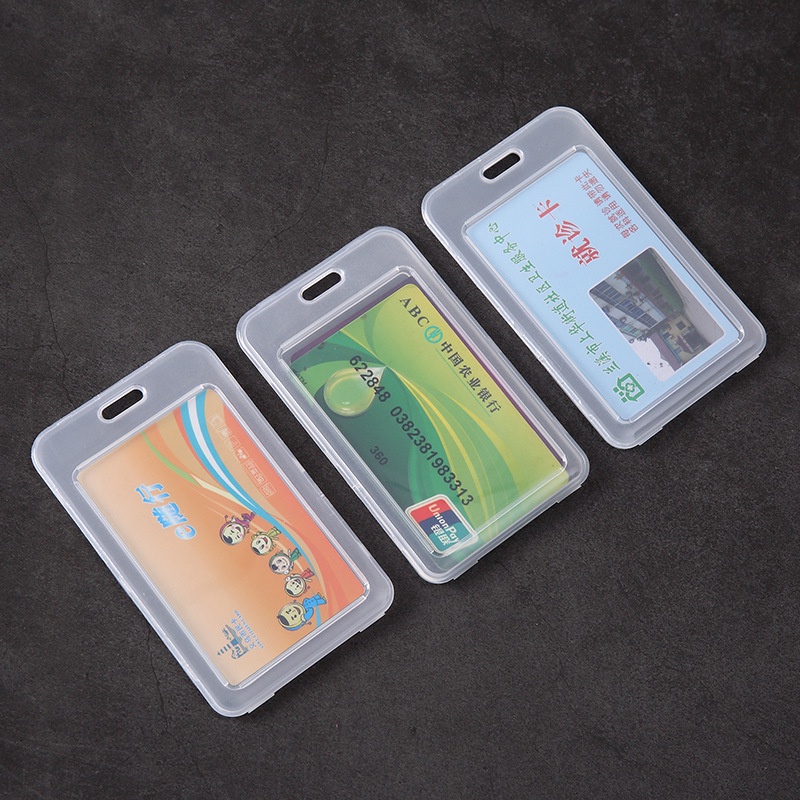 Clear ID Business Card Cover Bags Waterproof Transparent Plastic Card Holder Case To Protect ...