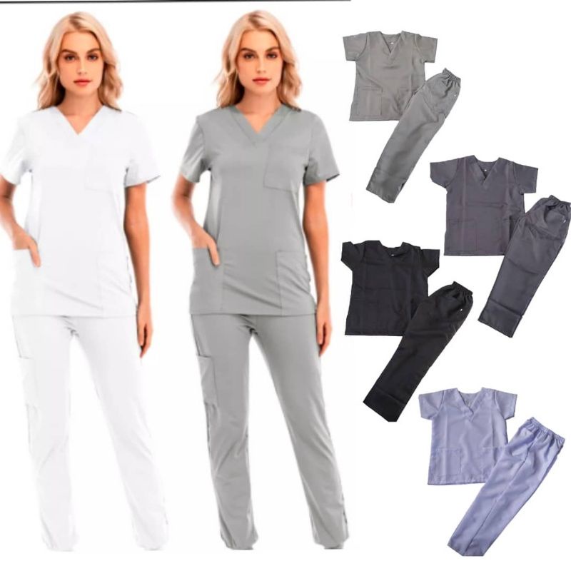 MINIMALIST COLOR SCRUBSUIT TERNO// MEDICAL UNIFORM | Shopee Philippines