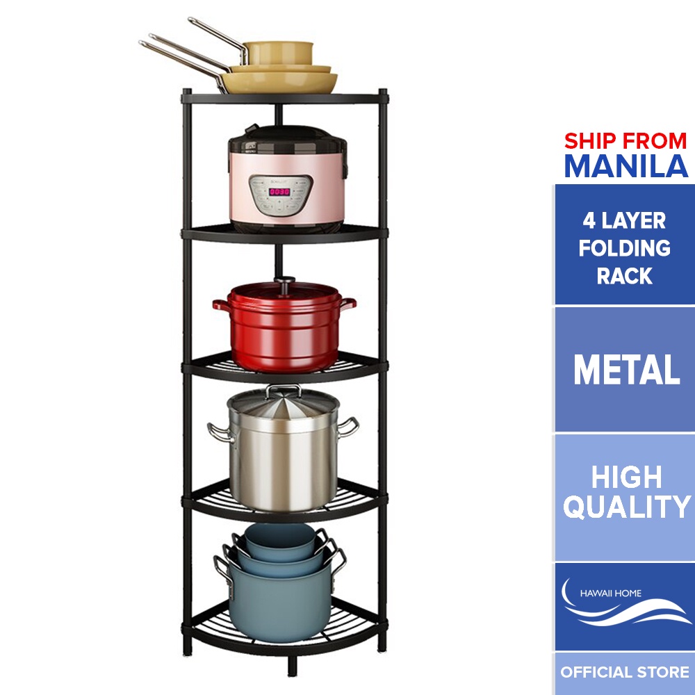 Installation-Free Folding Racks Triangle Storage Rack Kitchen Corner ...