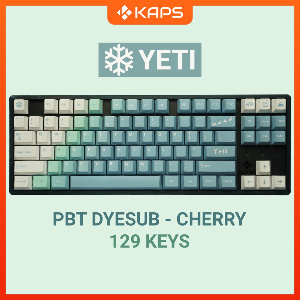 Yeti keycap - CHERRY profile - PBT keycap - Dyesub - 129 buttons for ...