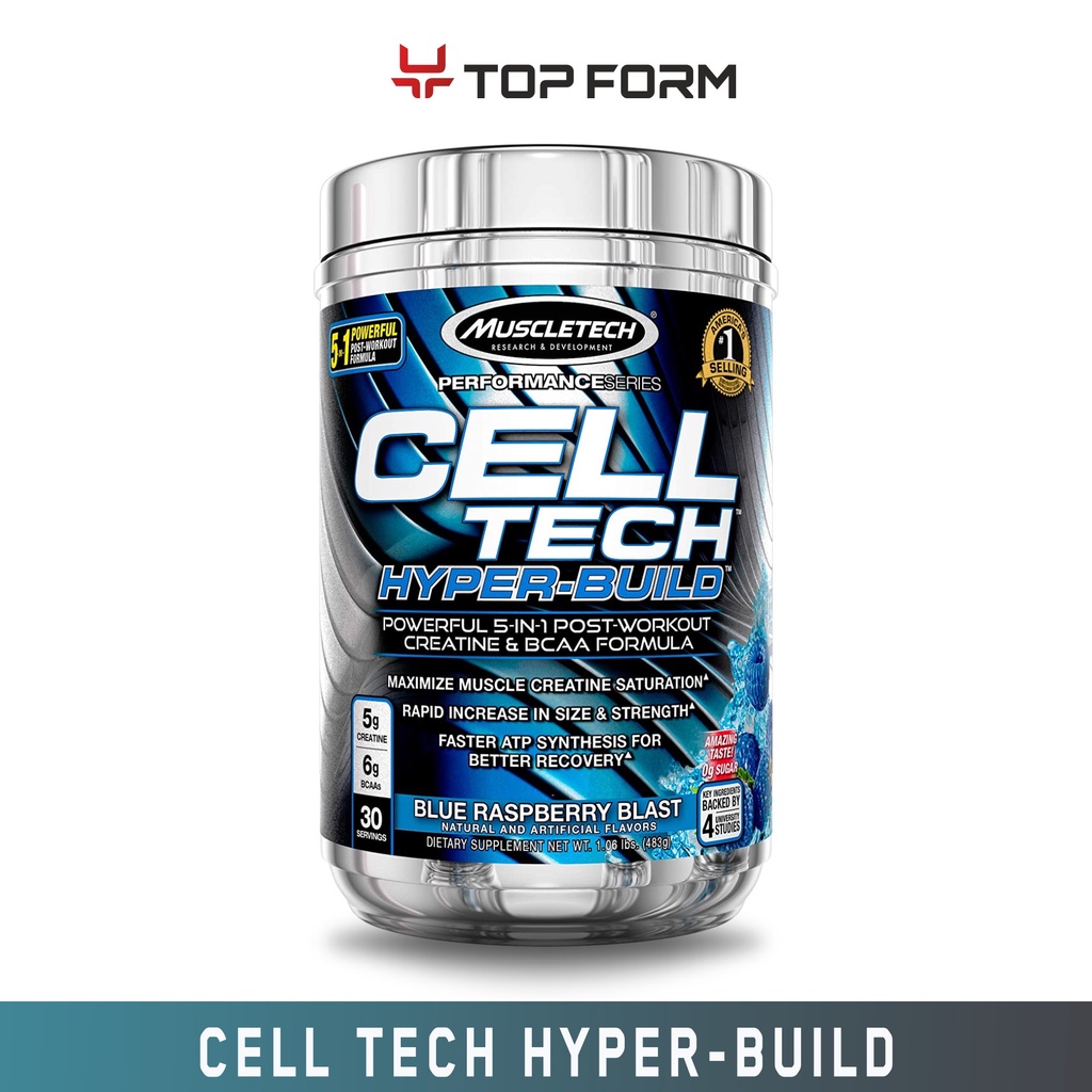 MuscleTech Cell-Tech Hyperbuild-With Creatine Monohydrate + BCAAs Amino Acids (30 serves ...
