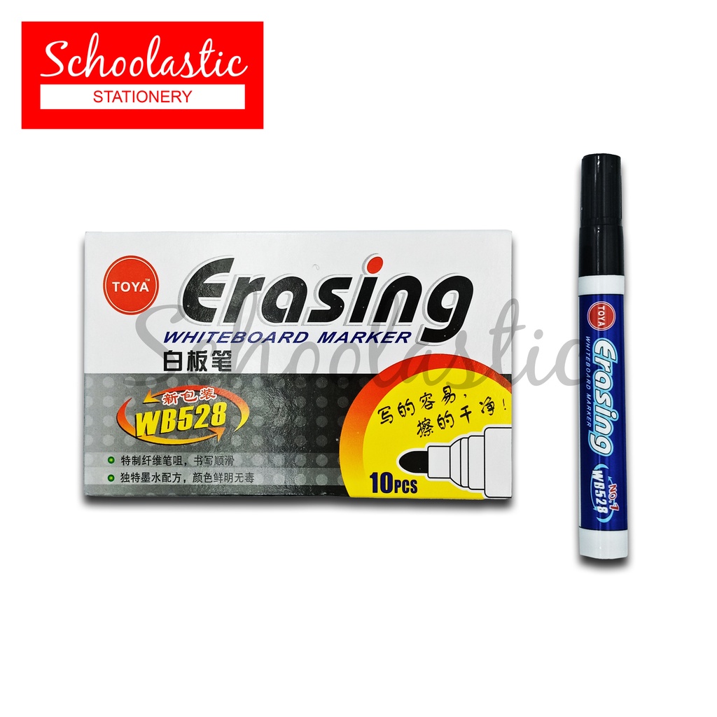 WB528 "Erasing" Whiteboard Marker (10pcs/box) | Shopee Philippines