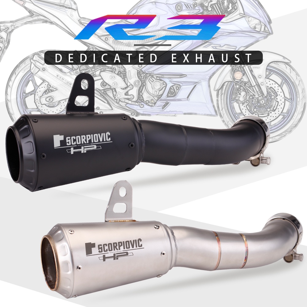 Slip-On Exhaust For YAMAHA yzf r3 Akrapovic Exhaust Muffler Pipe ...