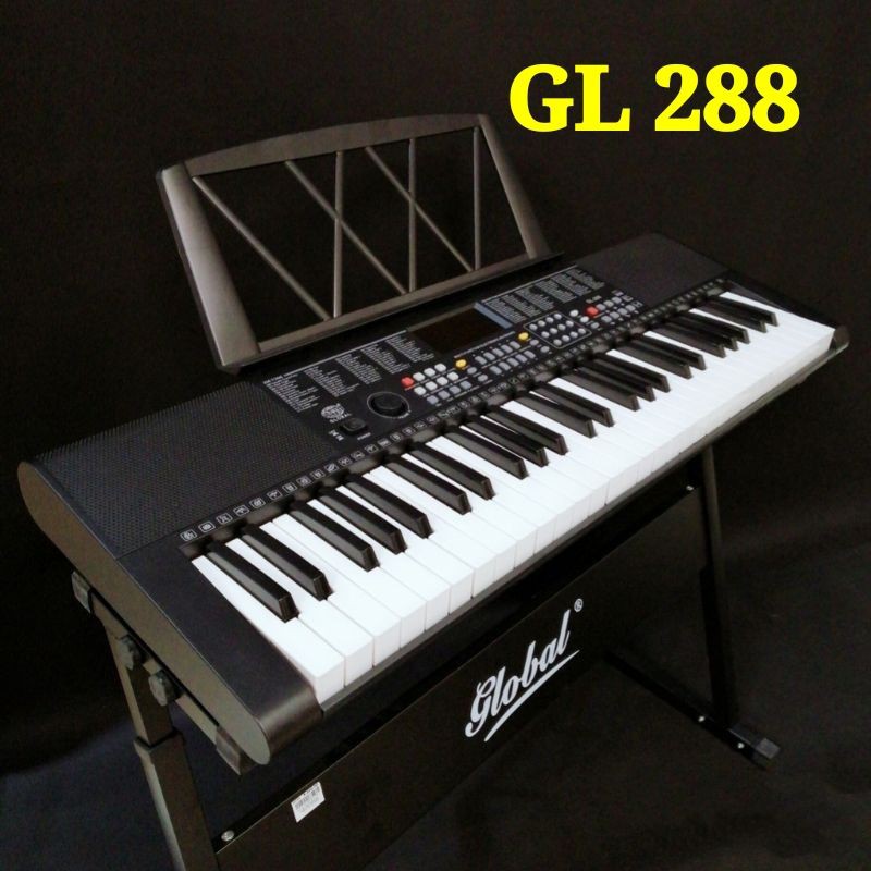 Global GL 288 Piano Keyboard With Stand Free Songbook | Shopee Philippines
