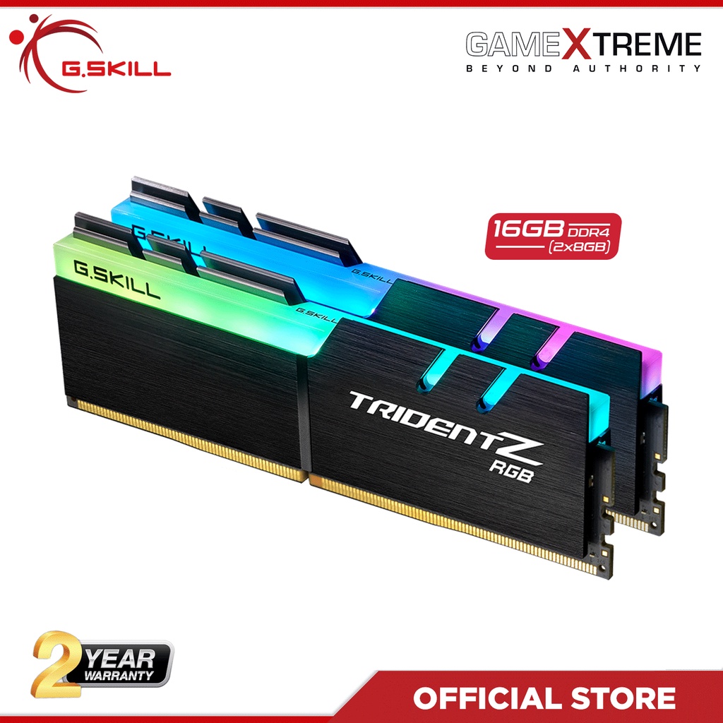 G.Skill Tridentz RGB 16GB (2x8GB) DDR4 3200MHz C16 Dual Channel Desktop ...