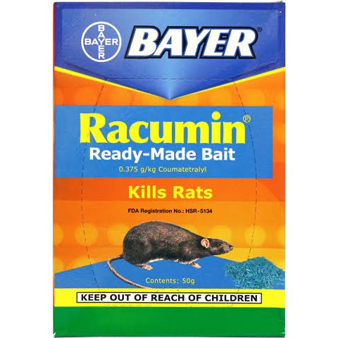 ★Bayer Racumin Kill Rats Ready Made Bait in 50g, 100g and 200g ...