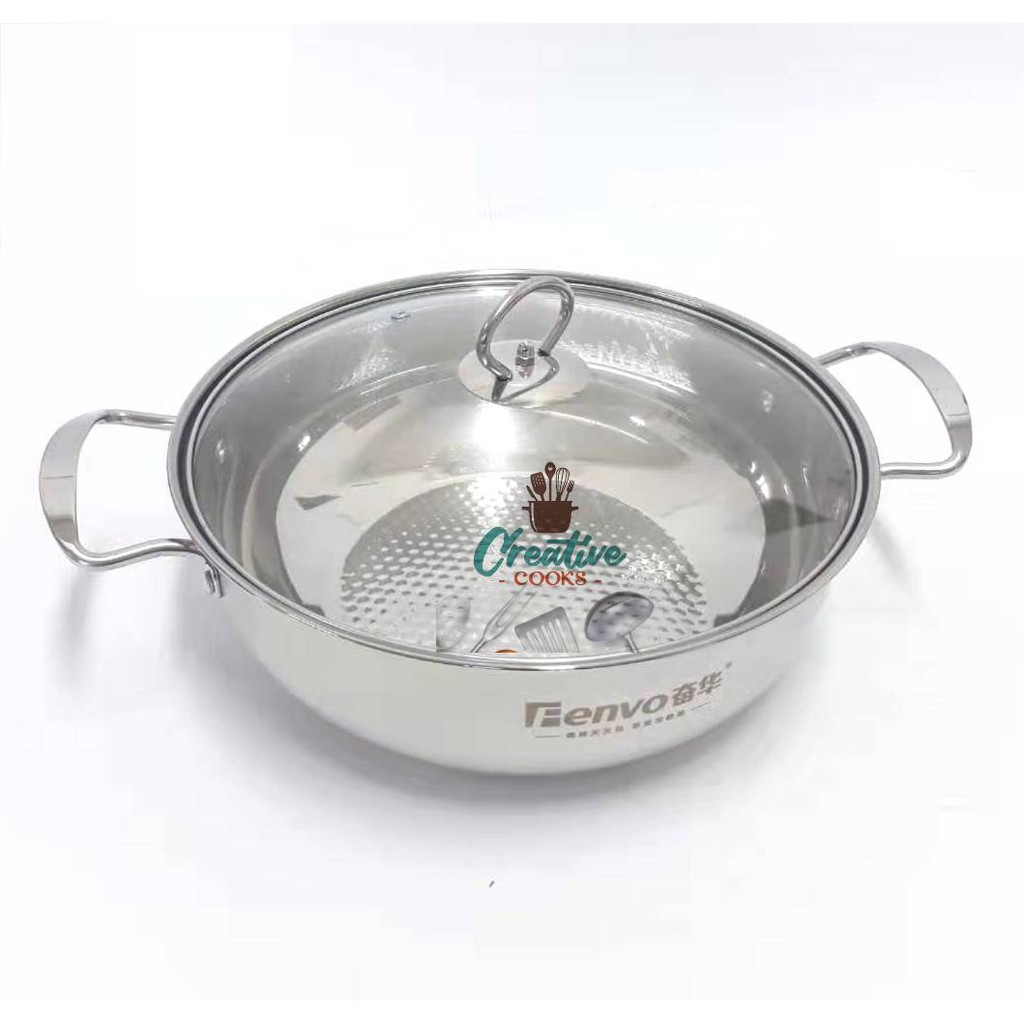 Stainless Steel Duplex Shabu Shabu Pot Kaserola（ TCT 6091 32cm ...